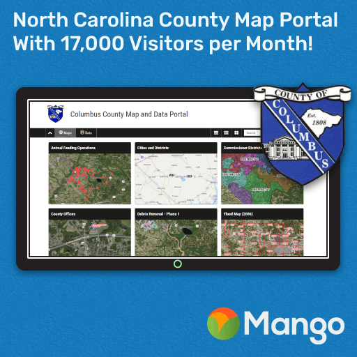 North Carolina County Map Portal with Over 17k Visitors Per Month!