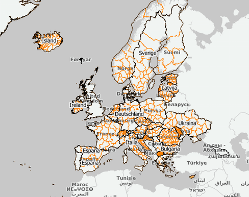 Europe Administrative Boundaries - for download - Interactive Web Map