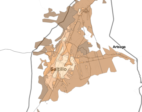 Evolución Urbana de la Zona Metropolitana de Saltillo 1970-2011 ...