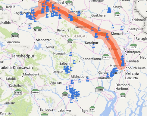 Raghunathpur -Tajpur Industrial Corridor - Interactive Web Map