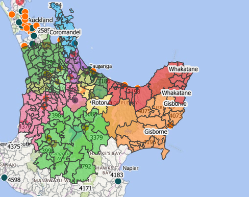 Waikato, BOP & King Country - Interactive Web Map