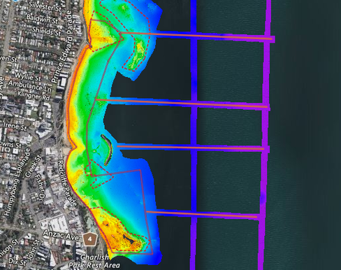 Redcliffe Hydrographic Survey - Flinders Parade Cliffs, Queens Beach ...